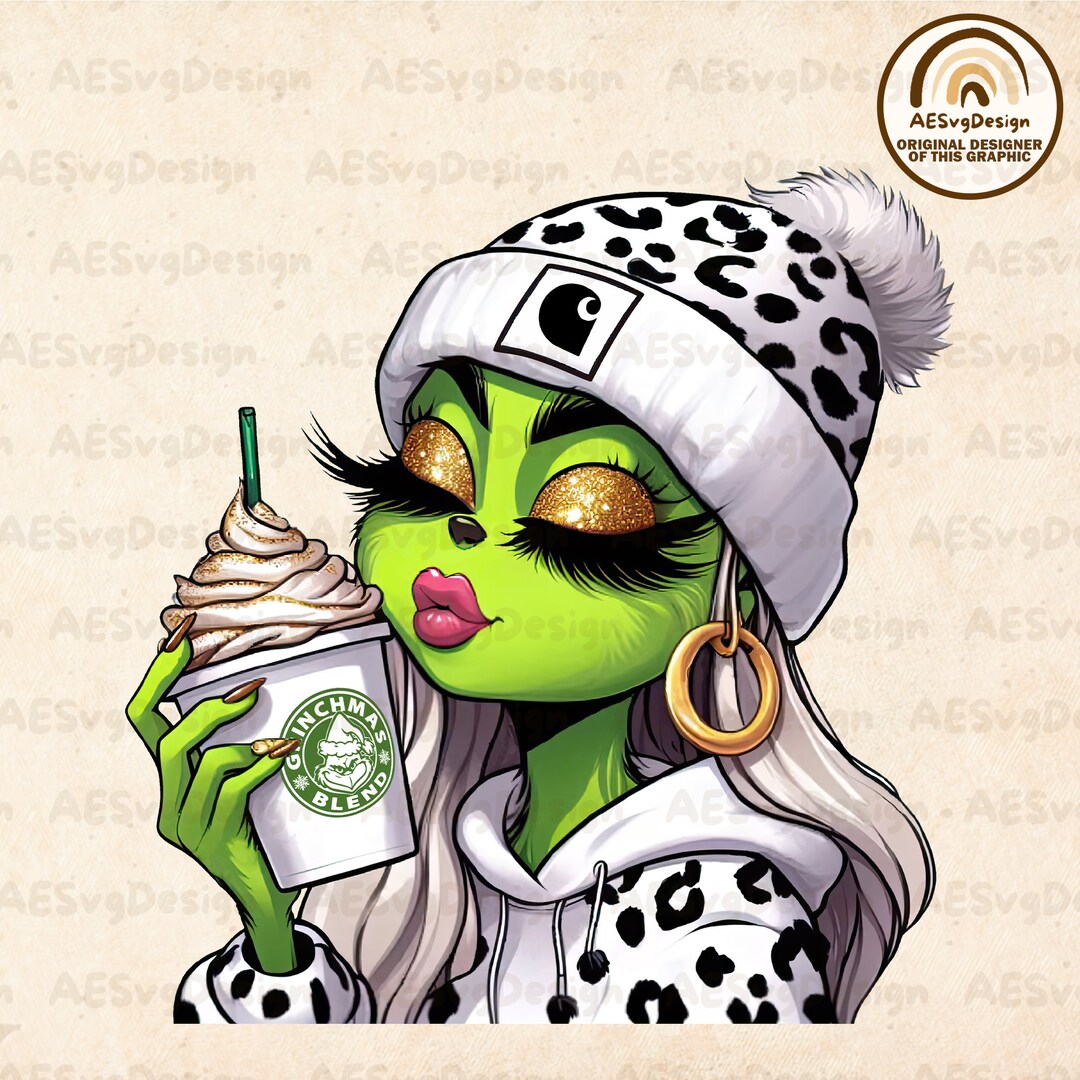 Leopard Boujee Cartoon Png Winter Basics Png Caffeinated - Etsy