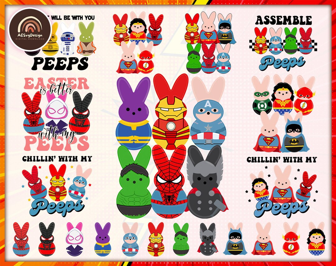 10 Easter Superhero Png Chilling With My Peeps Png Easter - Etsy