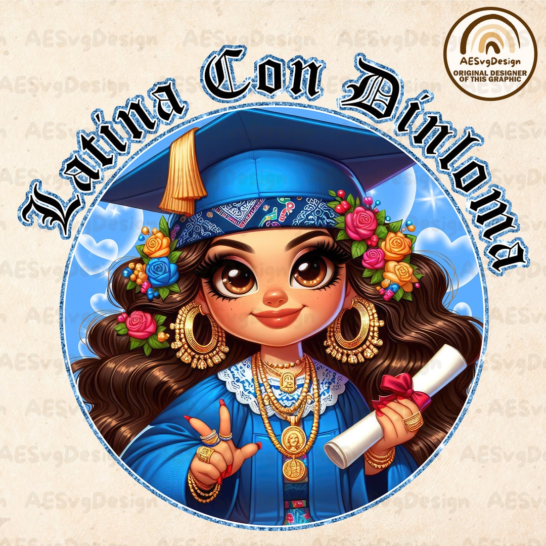 Para Mi Familia Chicano Png, Graduation Chibi Style Png, Educated ...