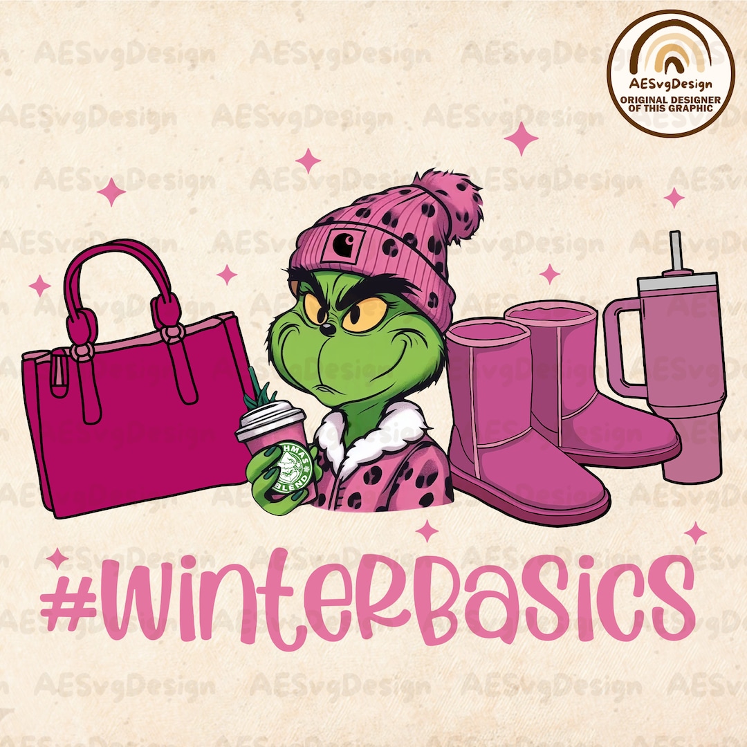 Pink Winter Basics Png Leopard Boujee Cartoon Png - Etsy