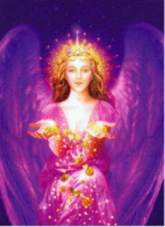 Angel of Wealth 5x7 Laminated Altar Card AW by | Etsy