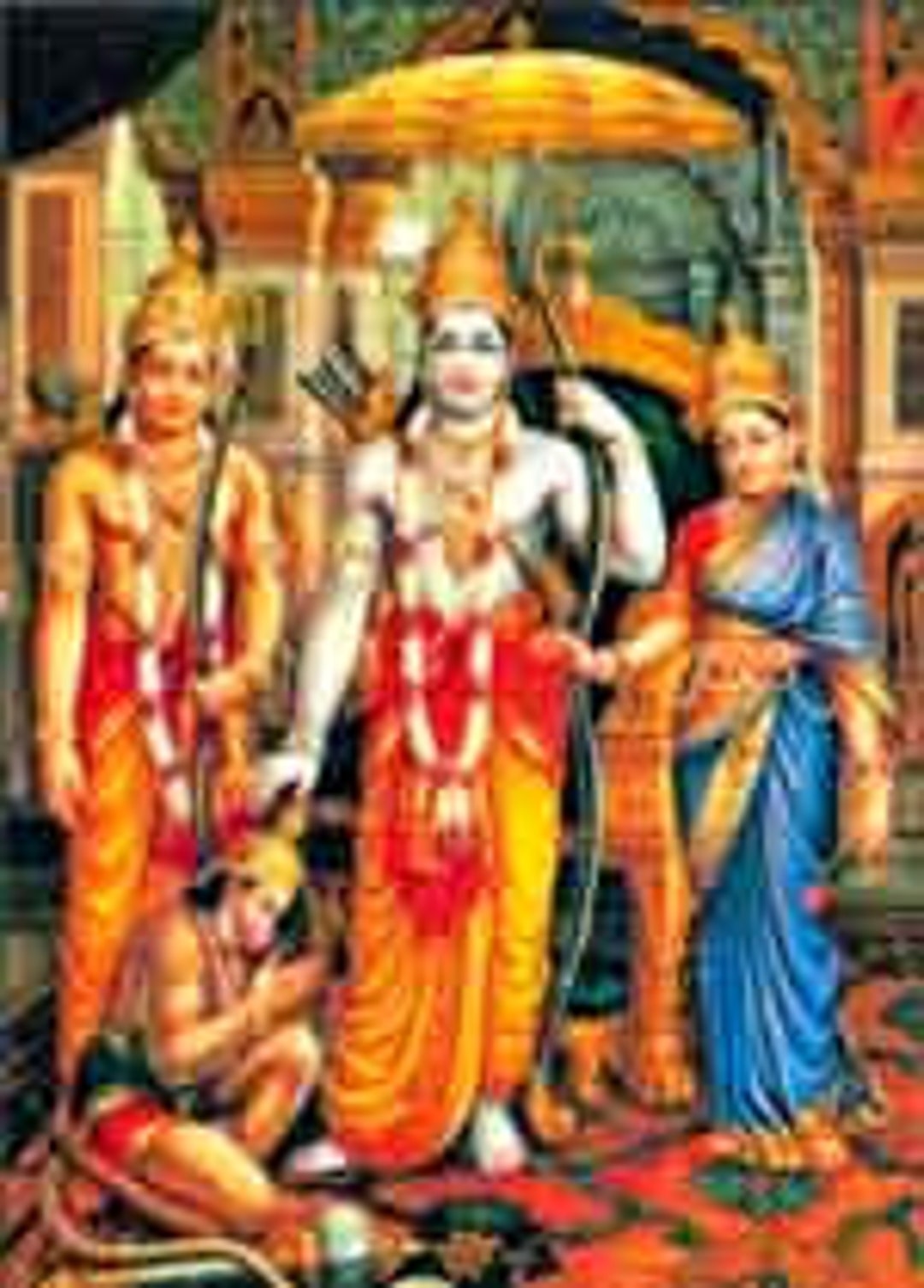 Rama and Sita 5"x7" Laminated Altar Card (RS) - Etsy