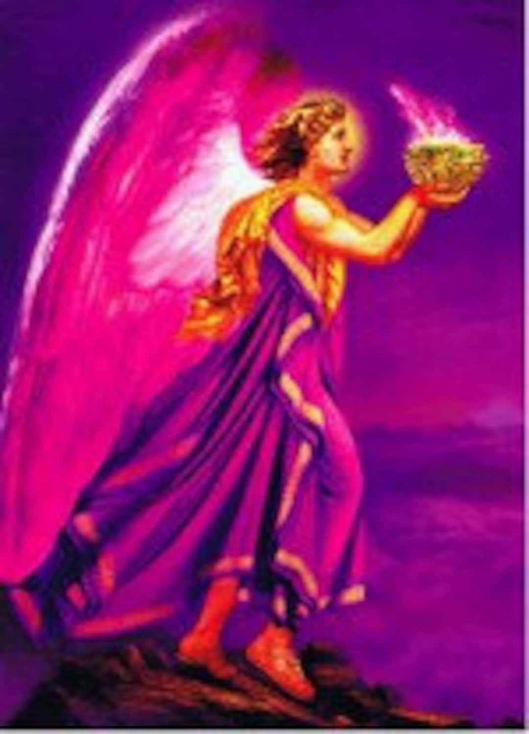 Archangel Zadkiel 5"x7" Laminated Altar Card (ZK) by Marius Michael ...