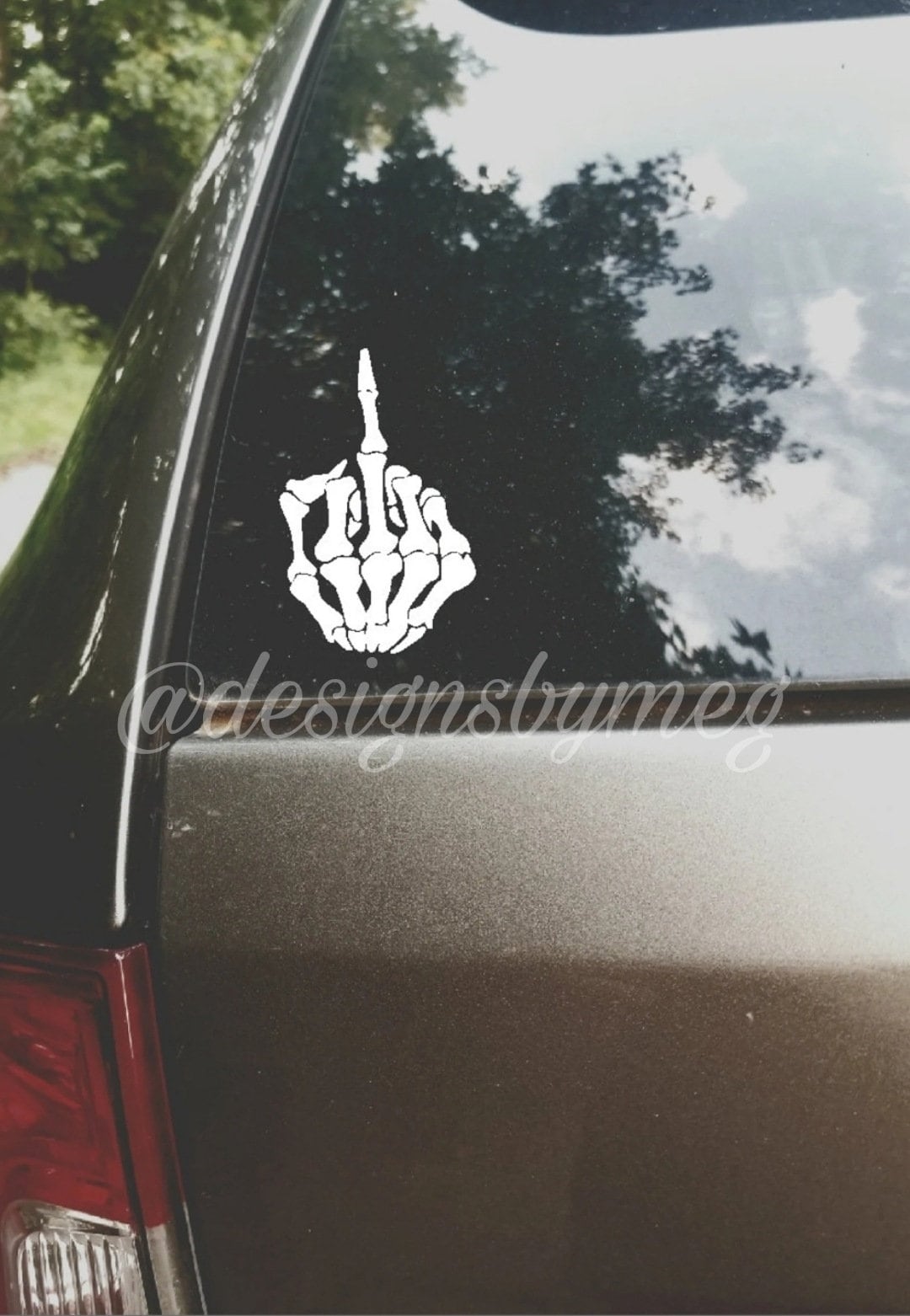 Skeleton Hand Flipping off Decal - Etsy