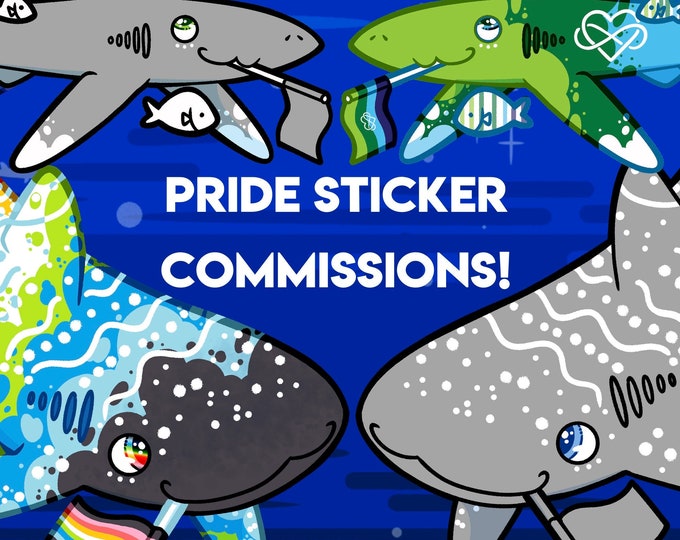 Custom Pride Shark Sticker Commission Pride Lgbt Sticker - Etsy