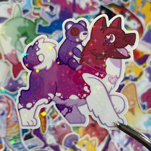 Aceflux Pride Stickers! - Shark, Dog, Cat, Dinosaur Designs ...