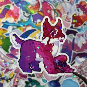 Aceflux Pride Stickers! - Shark, Dog, Cat, Dinosaur Designs ...