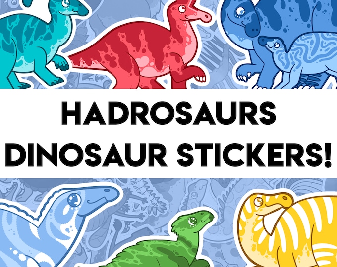 Hadrosaurs! - 14 Dinosaur Paleontology Stickers - Maiasaura ...
