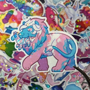 Transgender Pride Animal Stickers - Holographic Water Resistant Decals ...