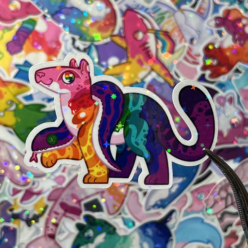 Gilbert Baker Pride Stickers! - Shark, Dog, Cat, Dinosaur Designs ...