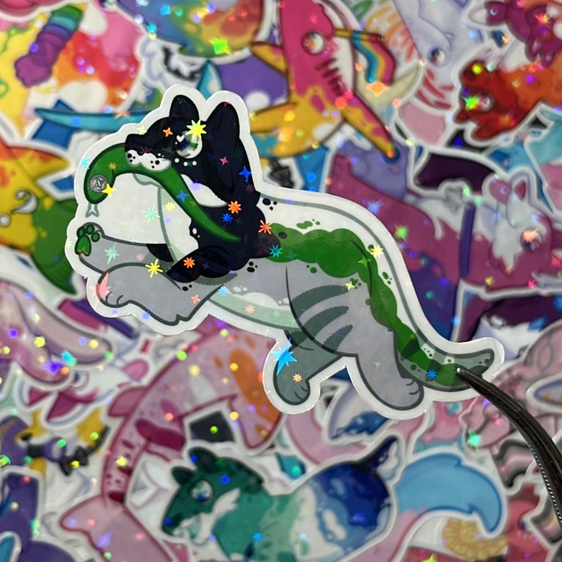 Demiromantic Pride Stickers! - Shark, Dog, Cat, Dinosaur Designs ...