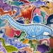 Rainbow Carnotaurus Plushie Sticker Holographic Dinosaur - Etsy