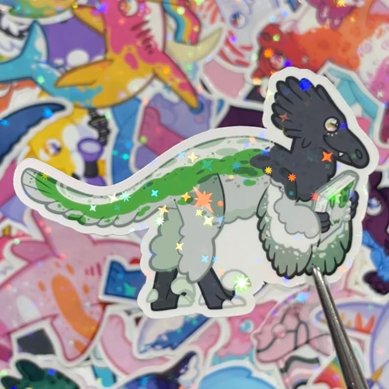 Demiromantic Pride Stickers! - Shark, Dog, Cat, Dinosaur Designs ...