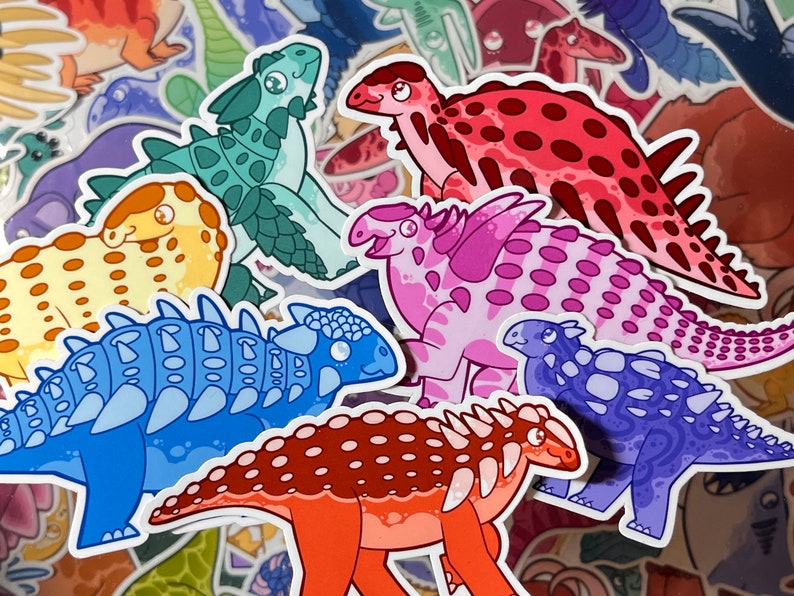Stegosaurs and Ankylosaurs! - 28 Dinosaur Paleontology Stickers ...