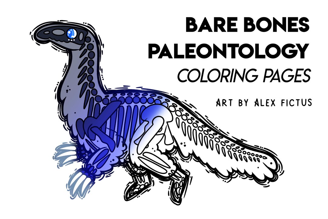 Dinosaur Coloring Book - 36 Ancient Animals Paleontology Pages (digital ...