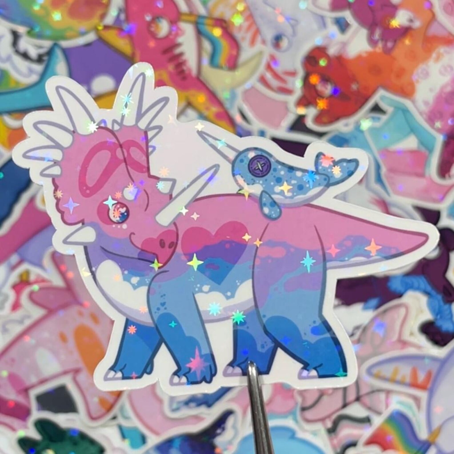 Biromantic Pride Stickers! - Shark, Dog, Cat, Dinosaur Designs ...