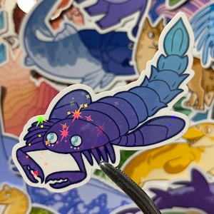 Silurian Paleontology Stickers - 14 Designs - Eurypterus Pterygotus ...