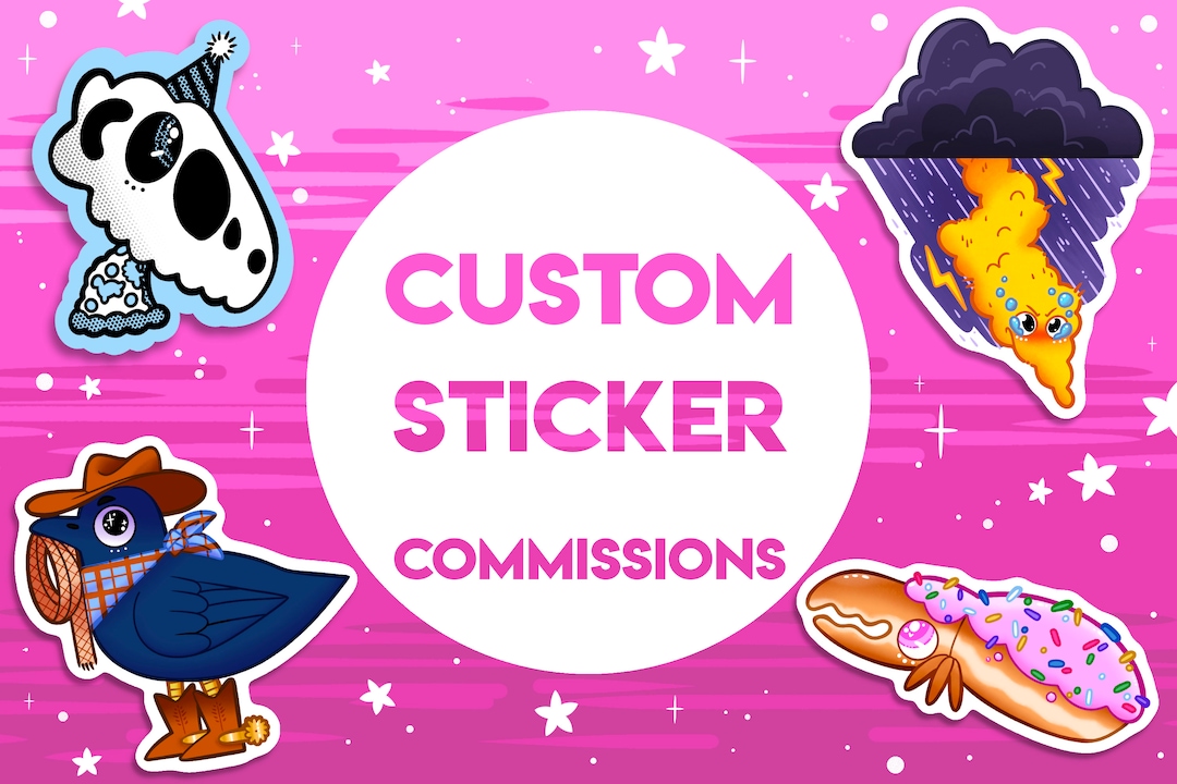 Custom Sticker Commissions - Personalized Sticker Commission Water ...