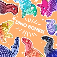 Cretaceous Chonkers - Chonky Torosaurus, Dinosaur Stickers, Original ...