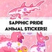 Aceflux Pride Stickers Shark, Dog, Cat Designs Holographic Sticker for ...