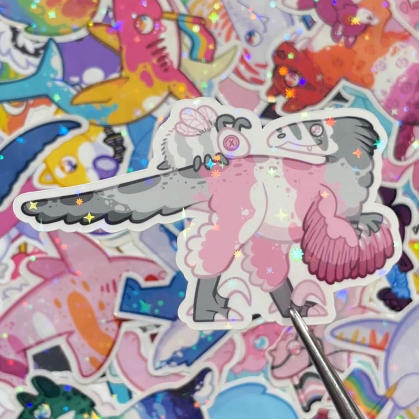 Demigirl Pride Stickers! - Shark, Dog, Cat, Dinosaur Designs ...