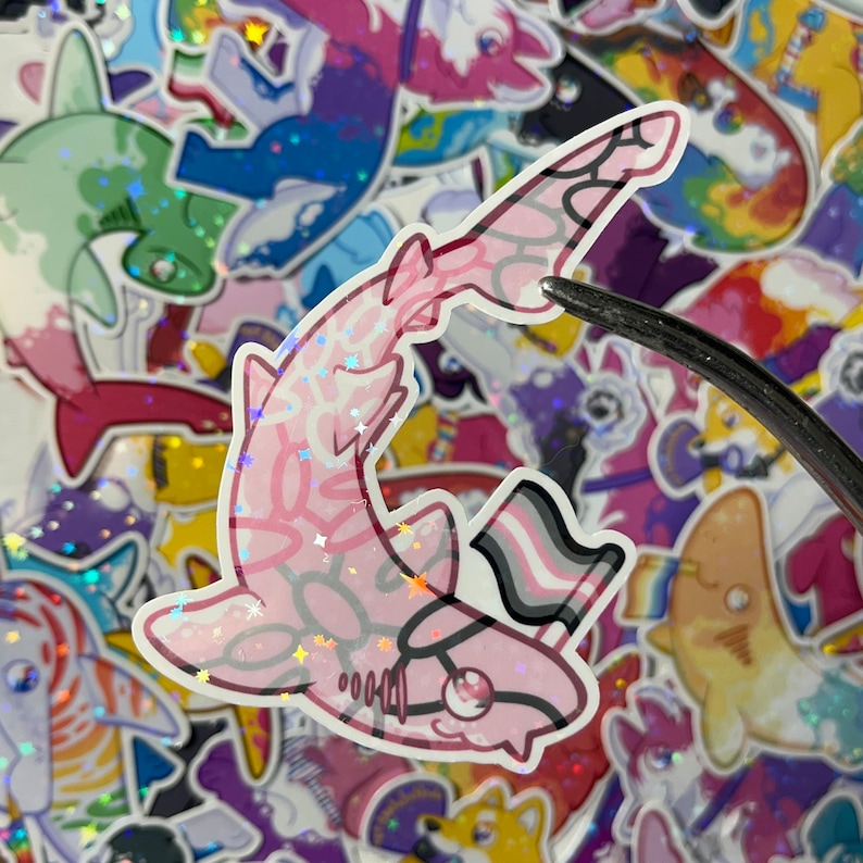 Demigirl Pride Stickers! - Shark, Dog, Cat, Dinosaur Designs ...