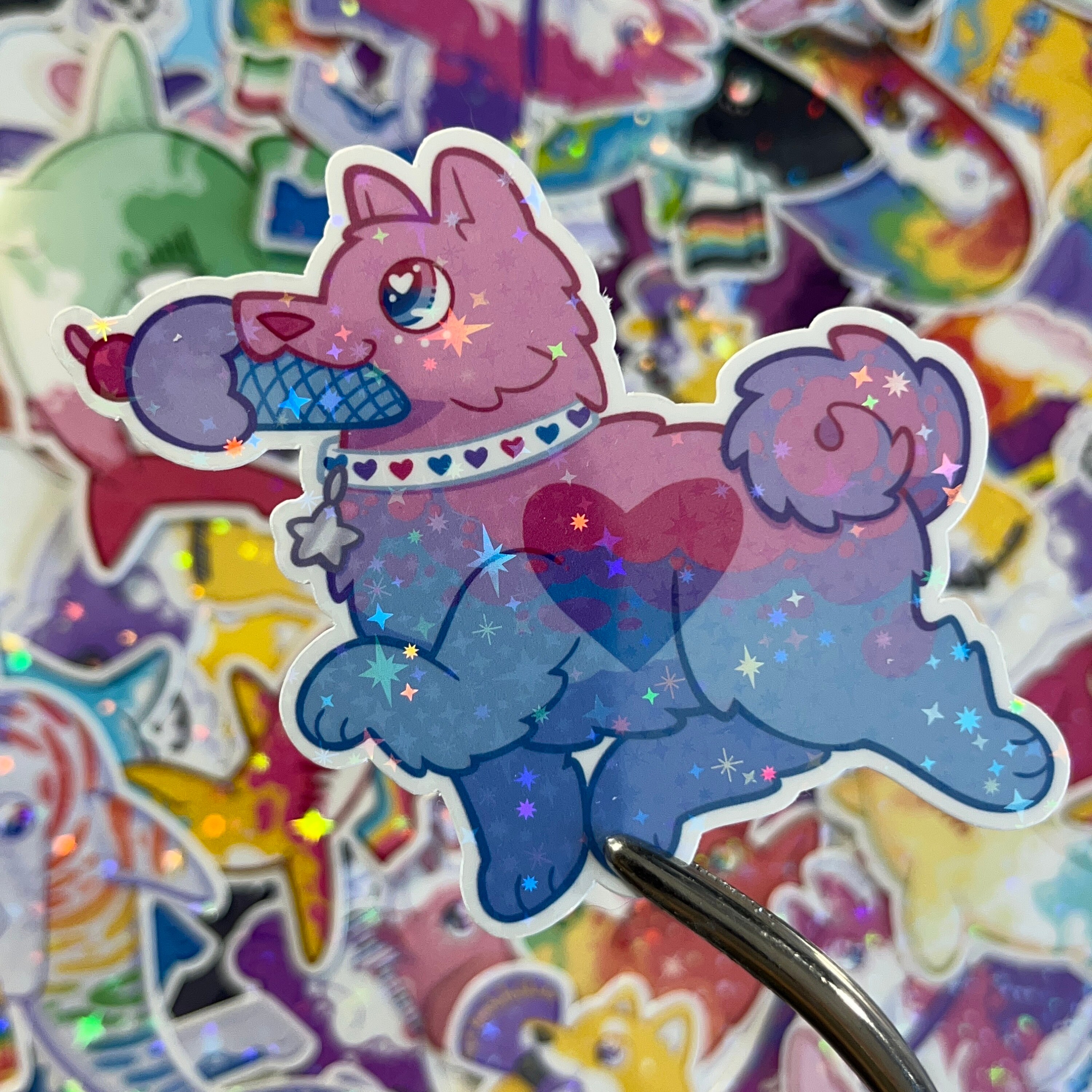 Biromantic Pride Stickers! - Shark, Dog, Cat, Dinosaur Designs ...