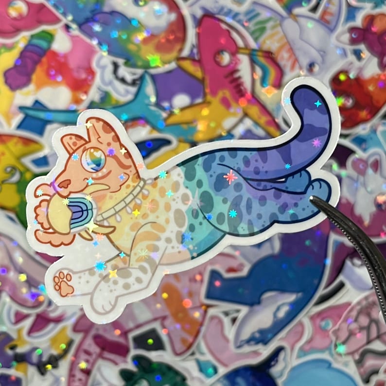 Genderfaun Pride Stickers! - Shark, Dog, Cat, Dinosaur Designs ...