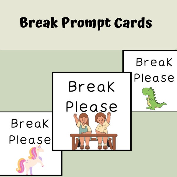 I Need a Break Visual - Etsy