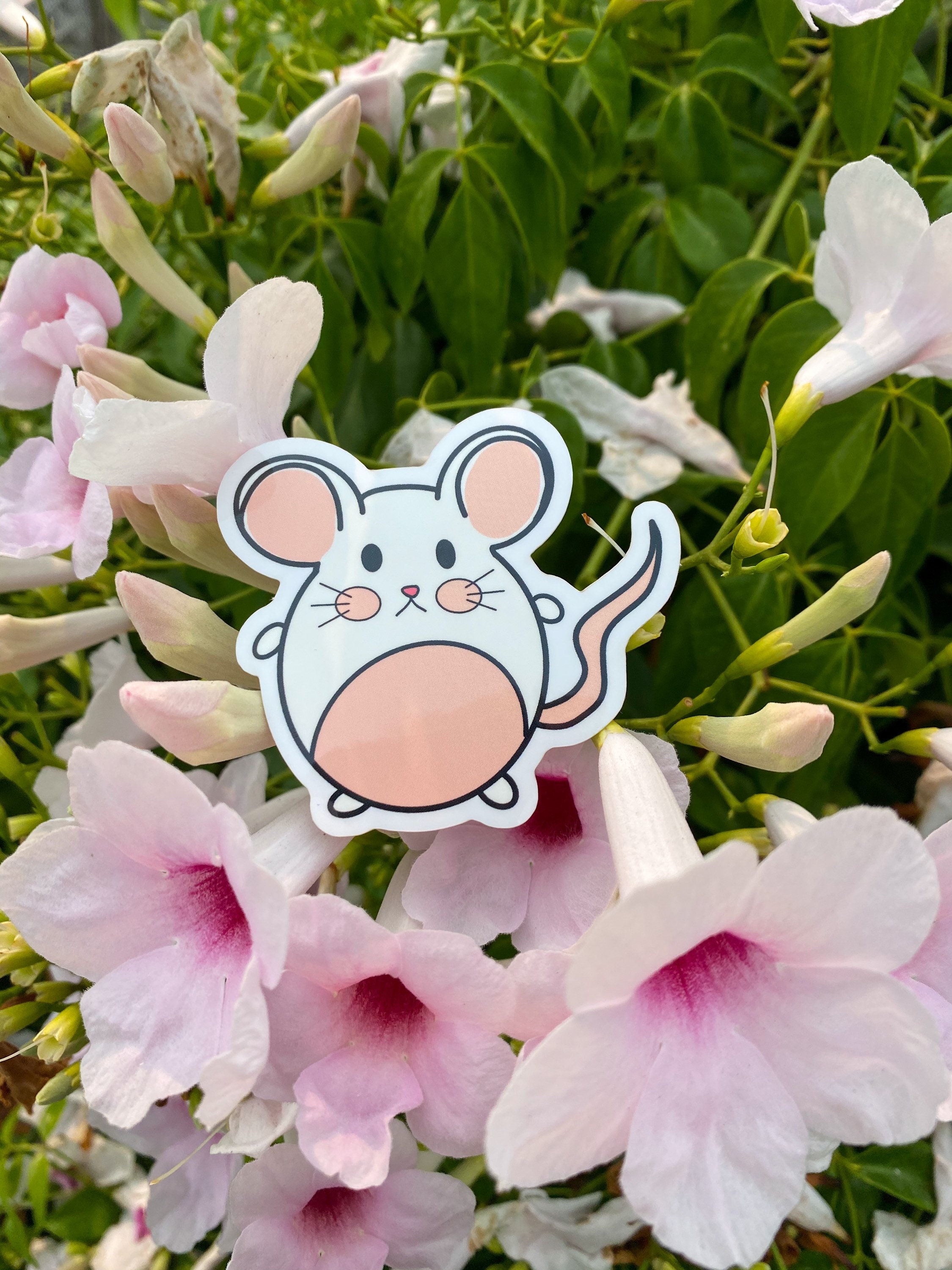 Etiqueta engomada de vinilo de ratón - Etsy España