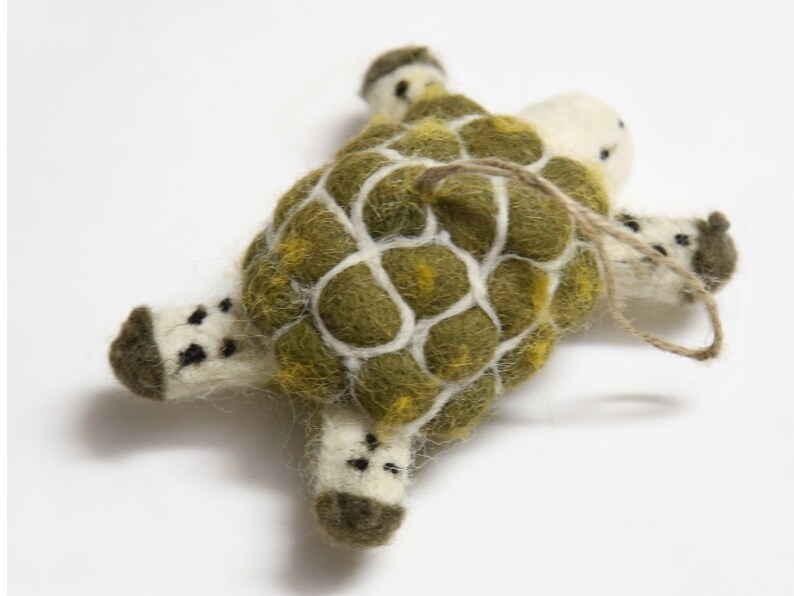 Wool Felt Turtle Ornament, Tortoise Art and Decoration, - Etsy