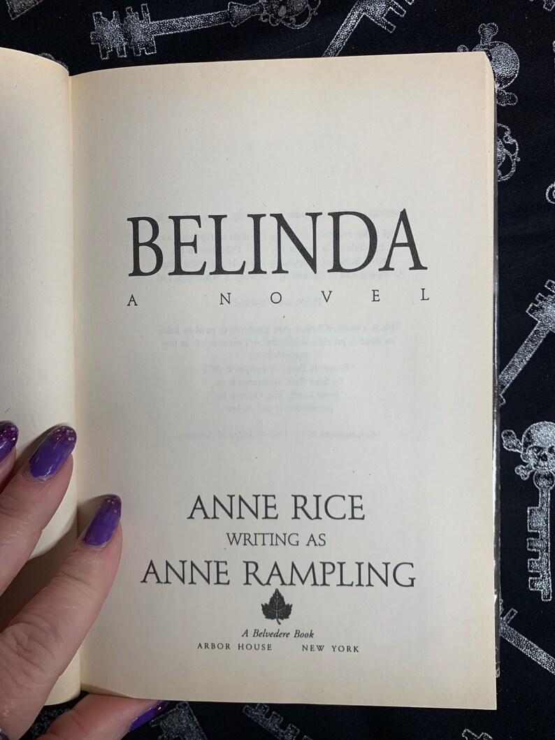 Belinda Anne Rice as Anne Rampling Hardcover Book 1986 | Etsy