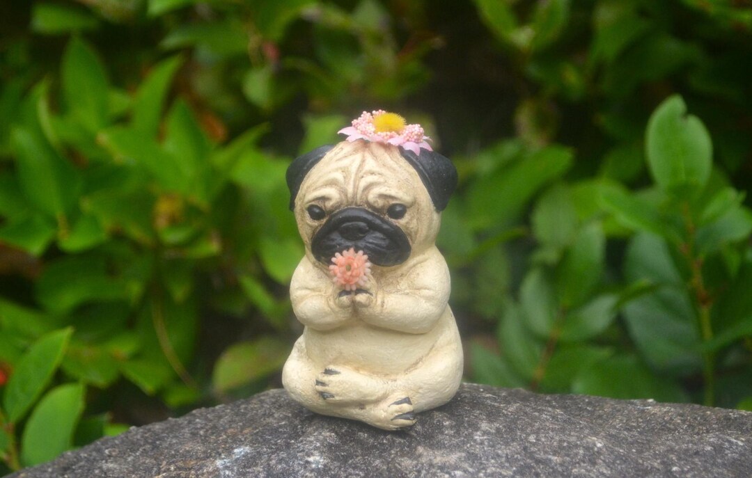 Praying Fawn Pug Statue, Little Girls Room Decor, Perfect Birthday Gift ...