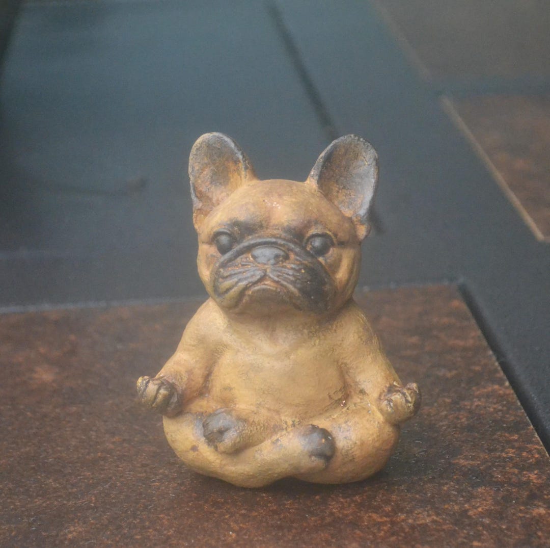 French Bulldog Statue, Meditating Frenchie for Mom's Birthday, Tiered ...