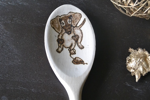 Weiner Dog Gift Wooden Baking Spoon Customizable Cooking - Etsy