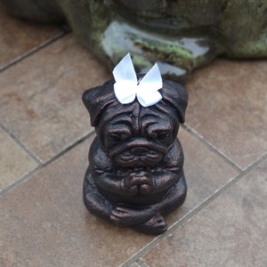 Bronze Buddha Pug Figurine: Hand-poured Yoga Decor - Etsy