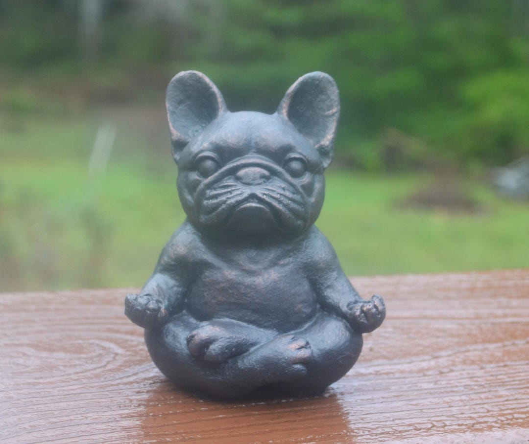 Frenchie Dog Statue, Meditating French Bulldog Gift, Mom's Birthday. - Etsy