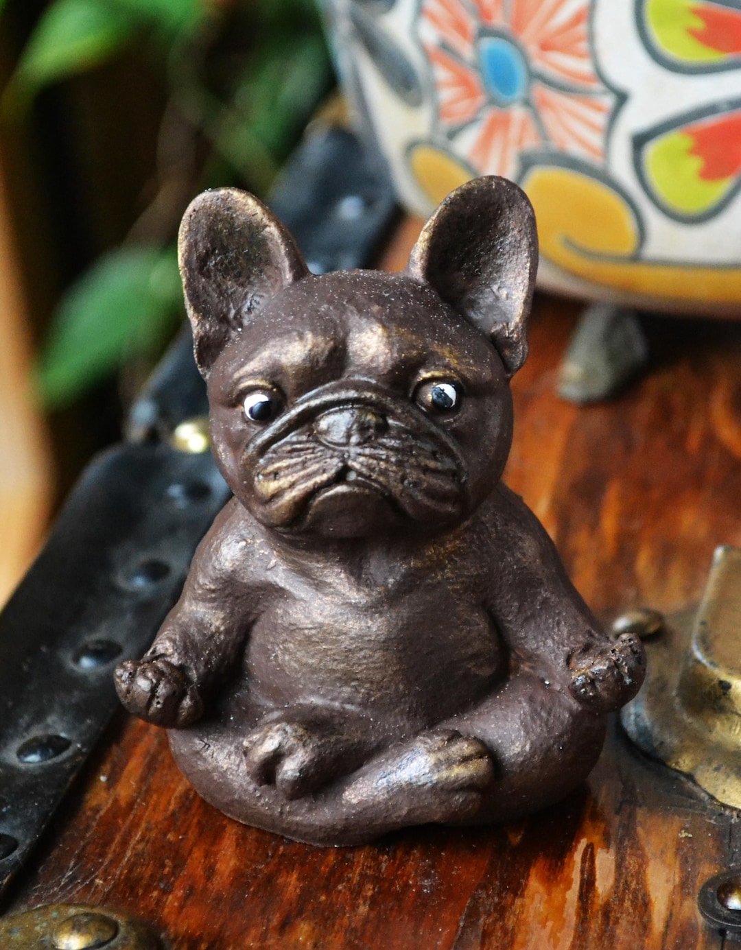 Meditating Frenchie Statue, Birthday Gift for Friend, French Bulldog ...