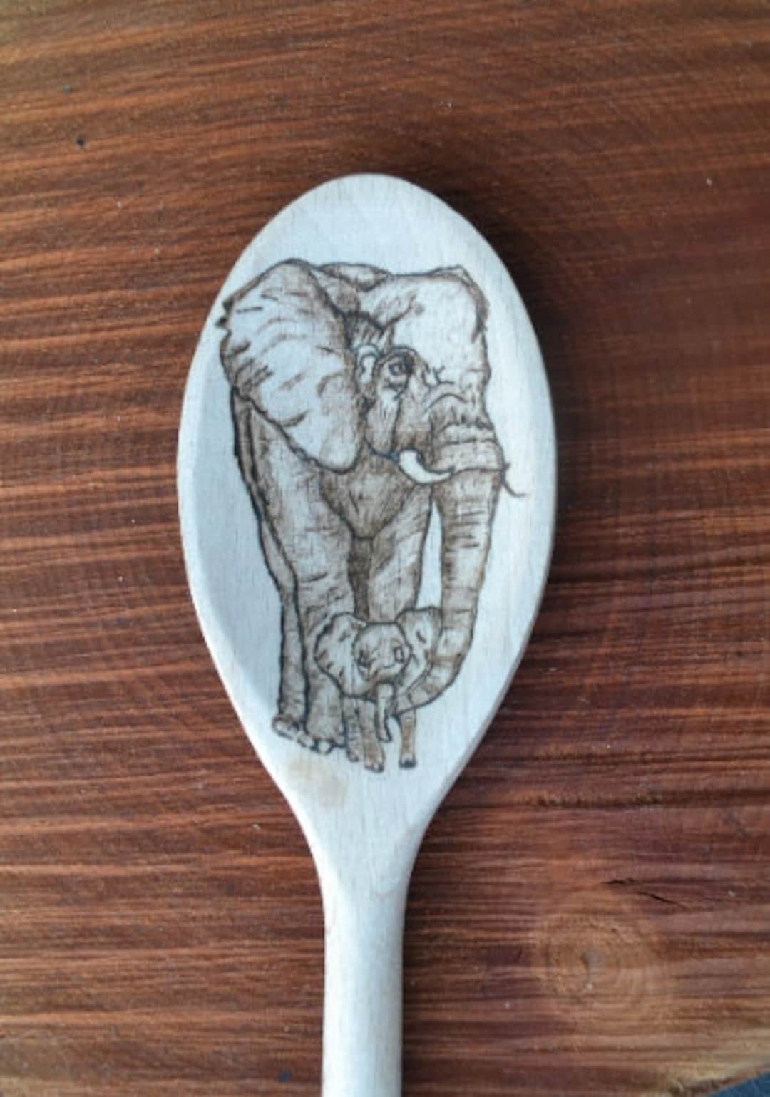 Wooden Spoon/ Gift for Cooks/ Cookie Making Spoon/ Animal Lovers Gift ...