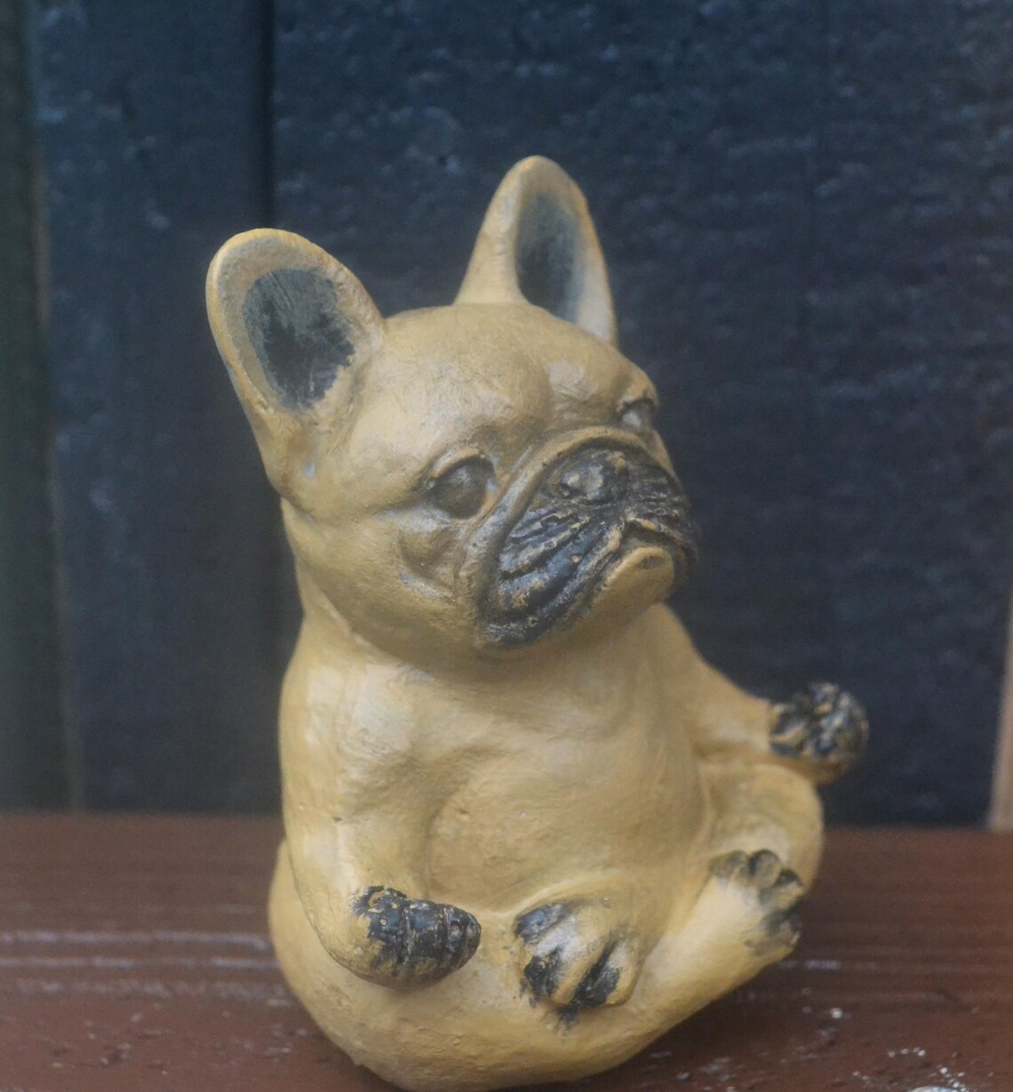 French Bulldog Statue, Meditating Frenchie for Mom's Birthday, Tiered ...