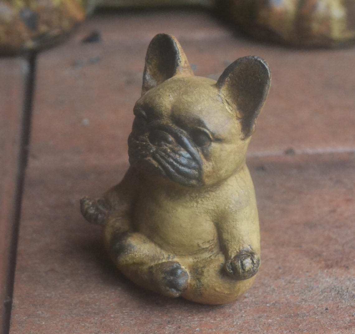 French Bulldog Statue, Meditating Frenchie for Mom's Birthday, Tiered ...