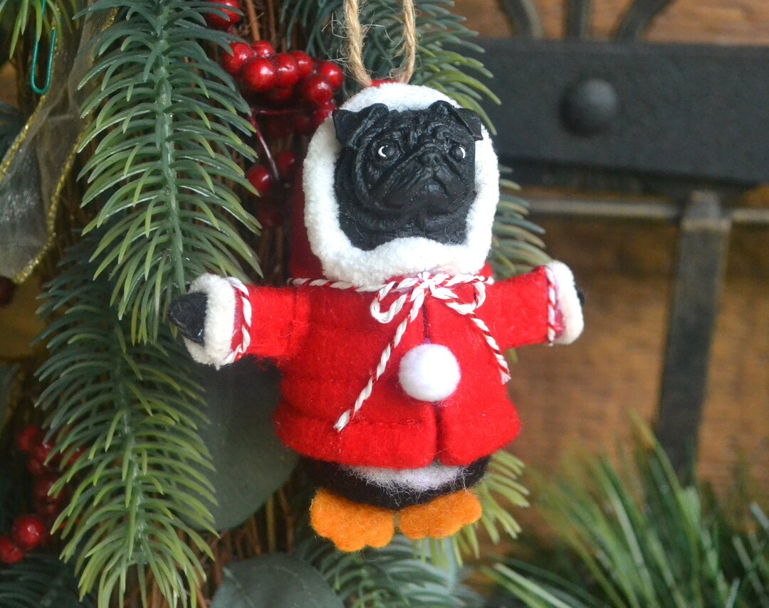 Black Pug Penguin Ornament/christmas Tree Decor/gift for Mom. - Etsy