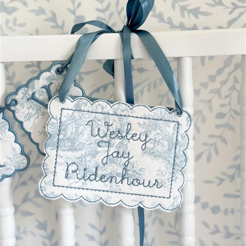 Stitched Baby Door Hangers - Etsy