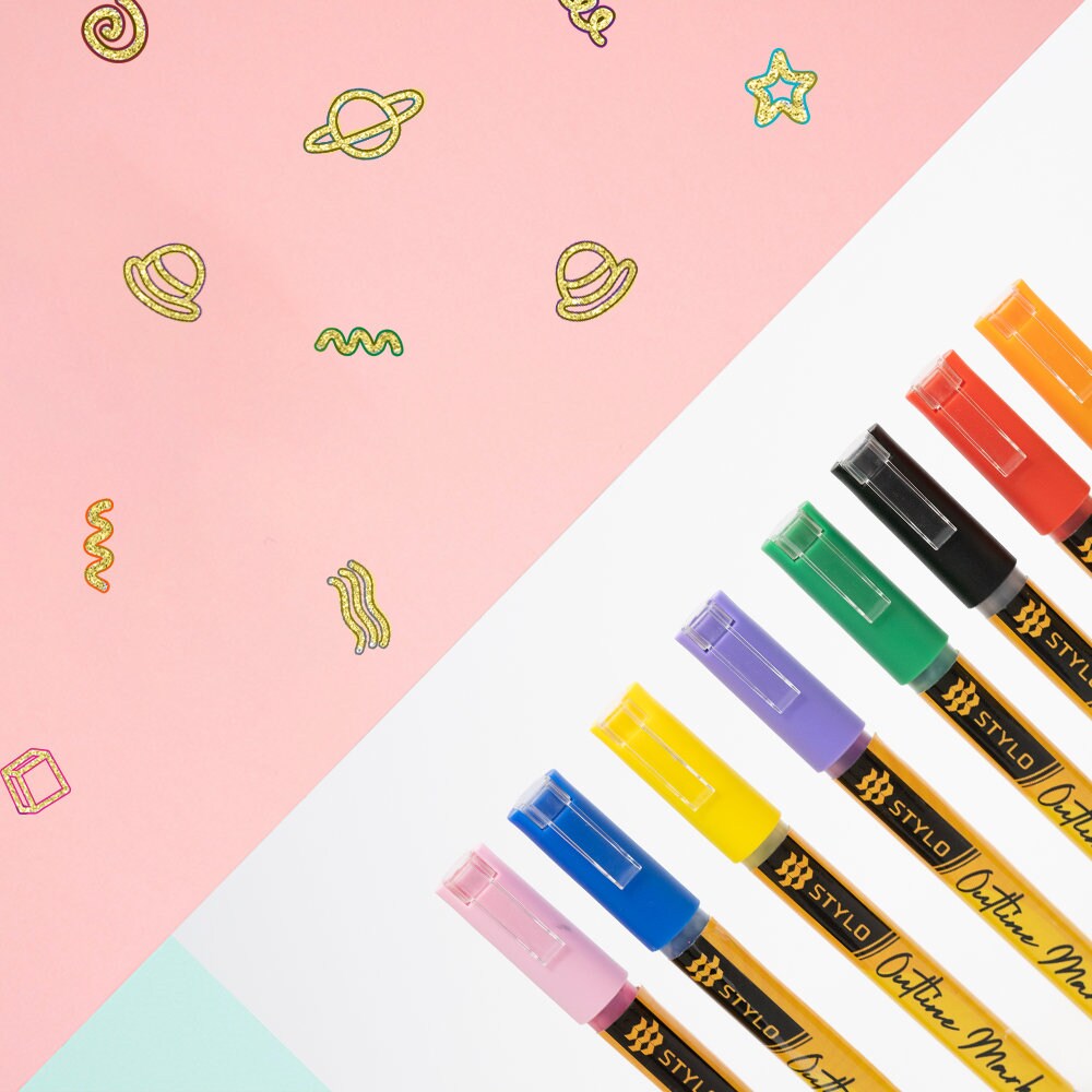 Golden Self Outline Metallic Markers for Easter Decor - Etsy