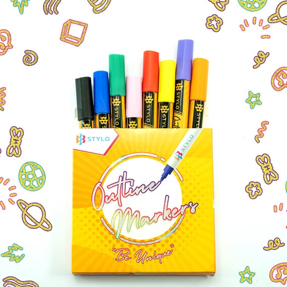 Golden Self Outline Metallic Markers for Easter Decor | Etsy