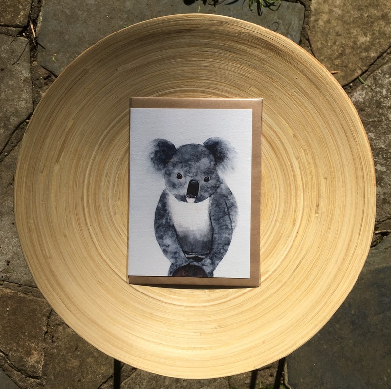 Set of Three Australian Native Animal Greeting Cards, Watercolor Animal ...