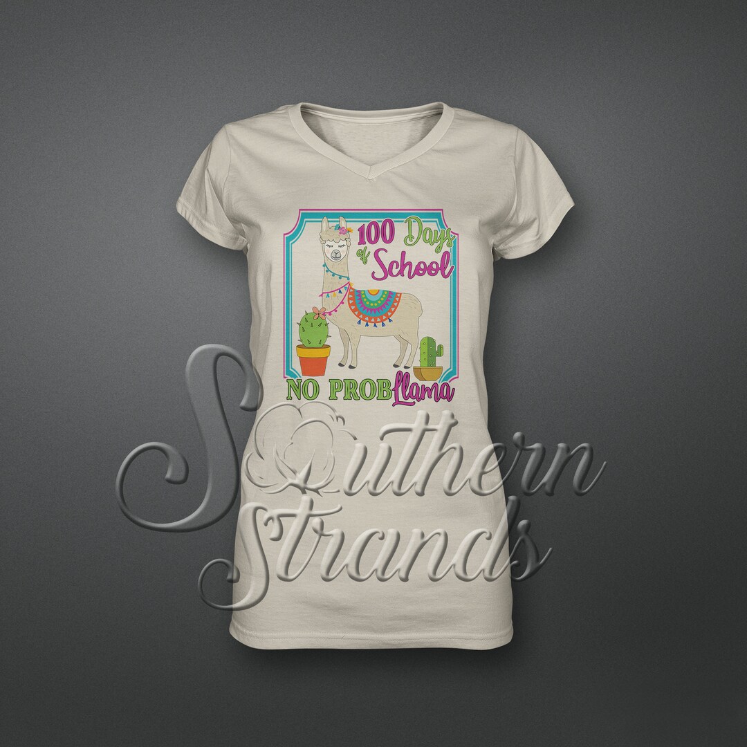 PNG "no Probllama" - 100 Days of School Digital Download Design - With ...