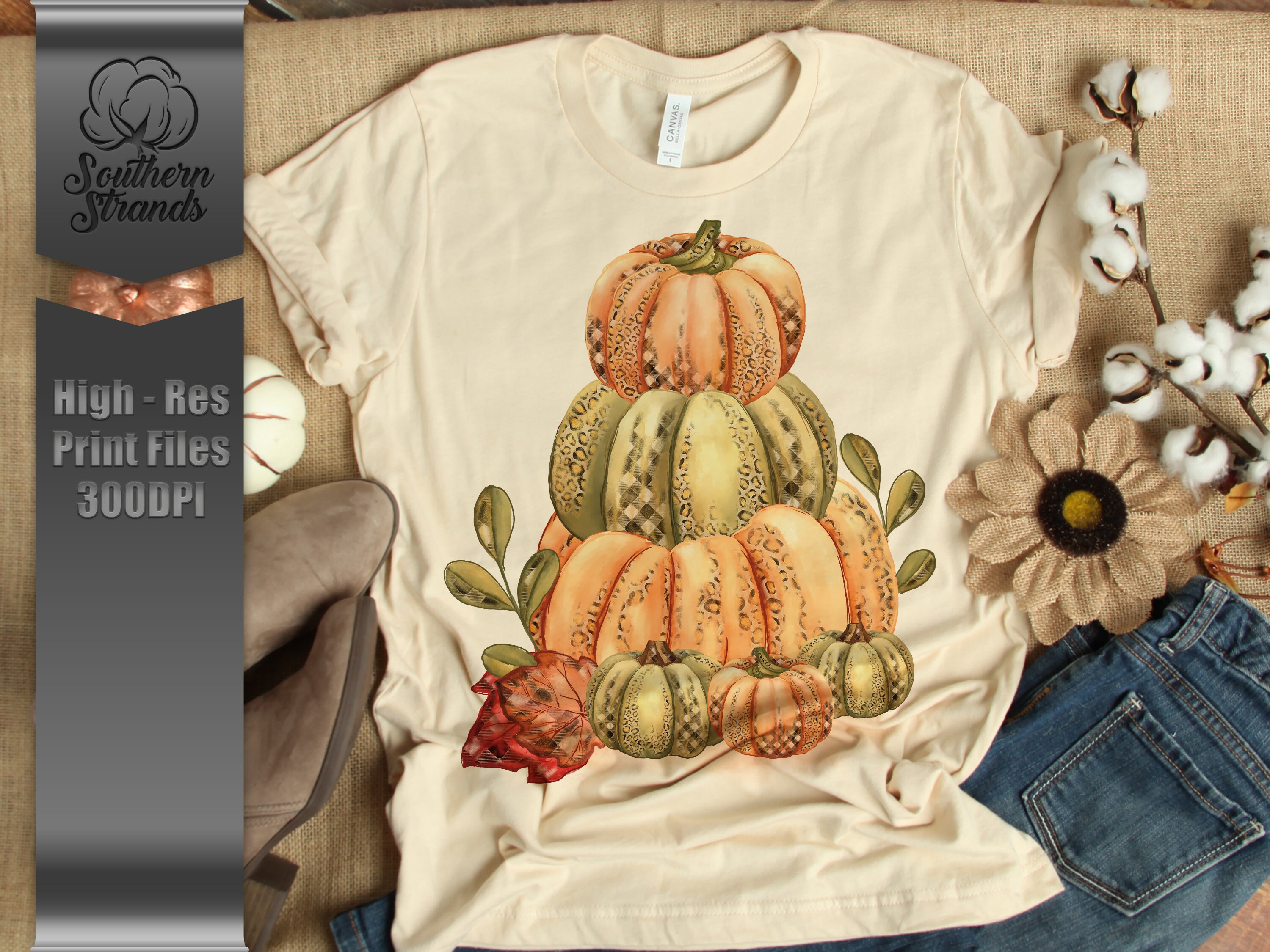 Stacked Pattern Pumpkins PNG Digital Download Design - Etsy