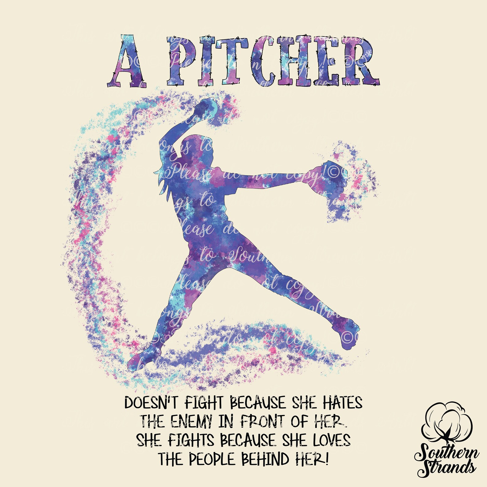 PNG a Pitcher Softball Splatter Digital Download - Etsy