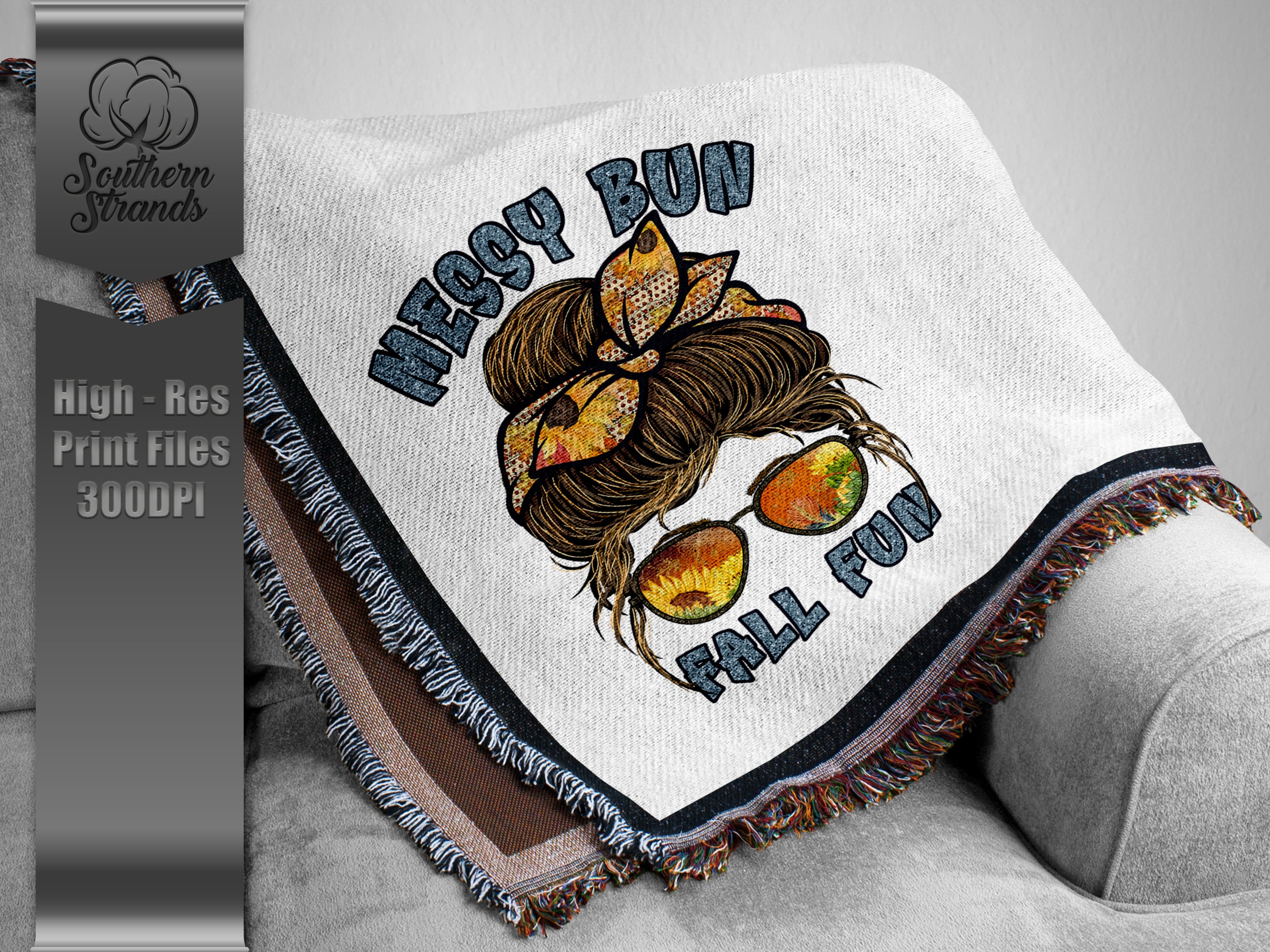 Messy Bun Fall Sunflowers Fun PNG Digital Download Design - Etsy